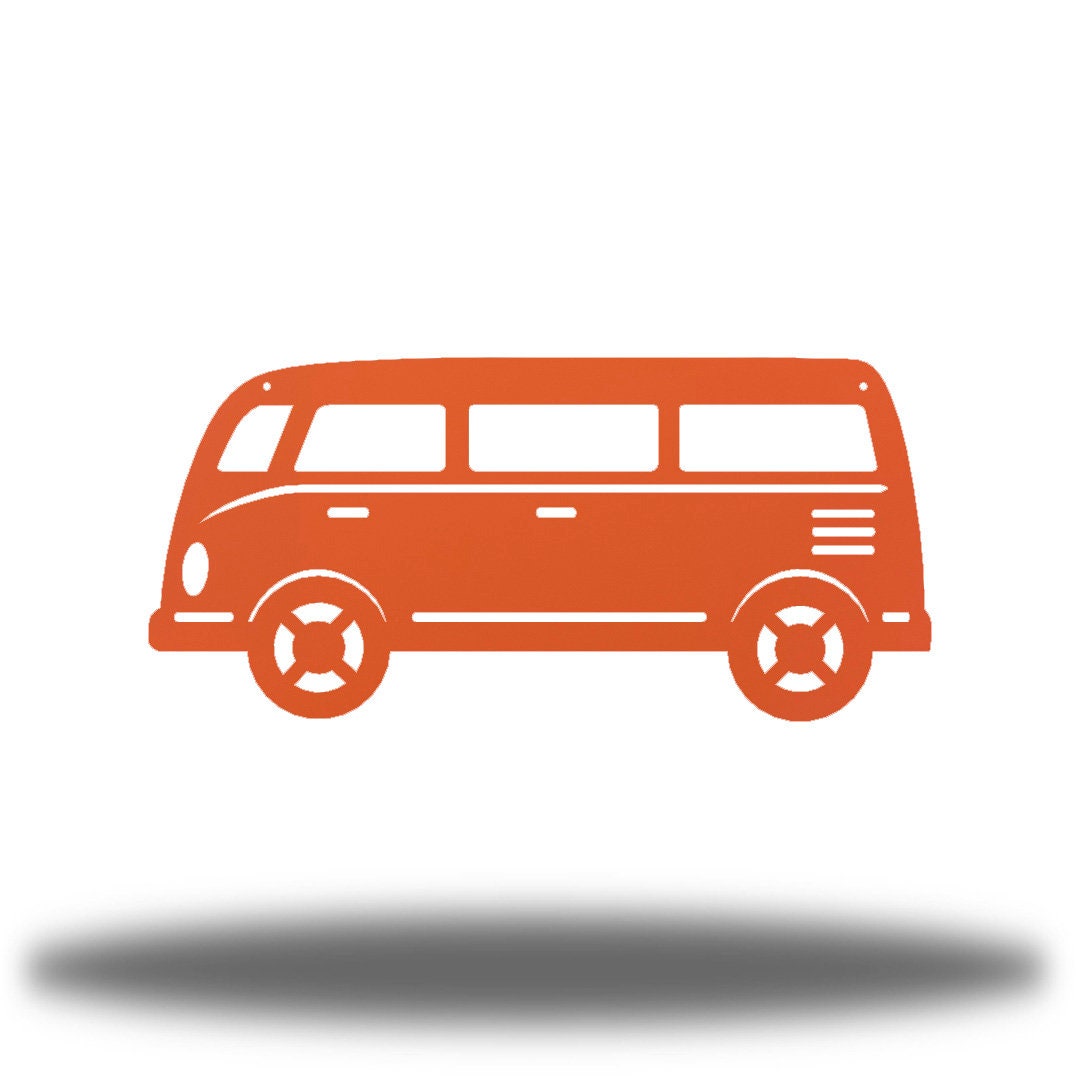 Hippie Bus Coastal Beach Metal Wall Art | Etsy