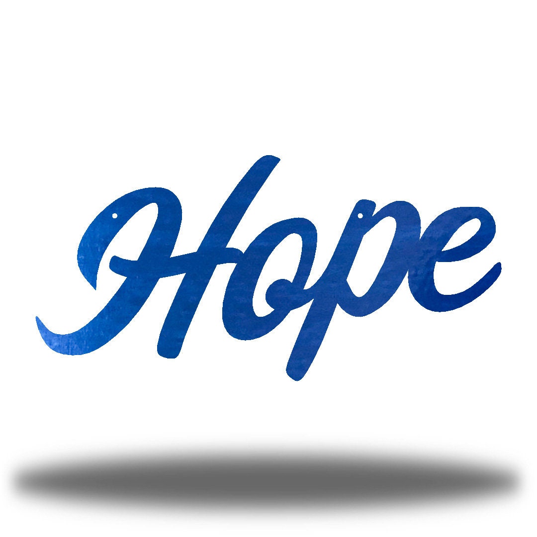 Hope Cursive Word Metal Sign Wall Decor | Etsy