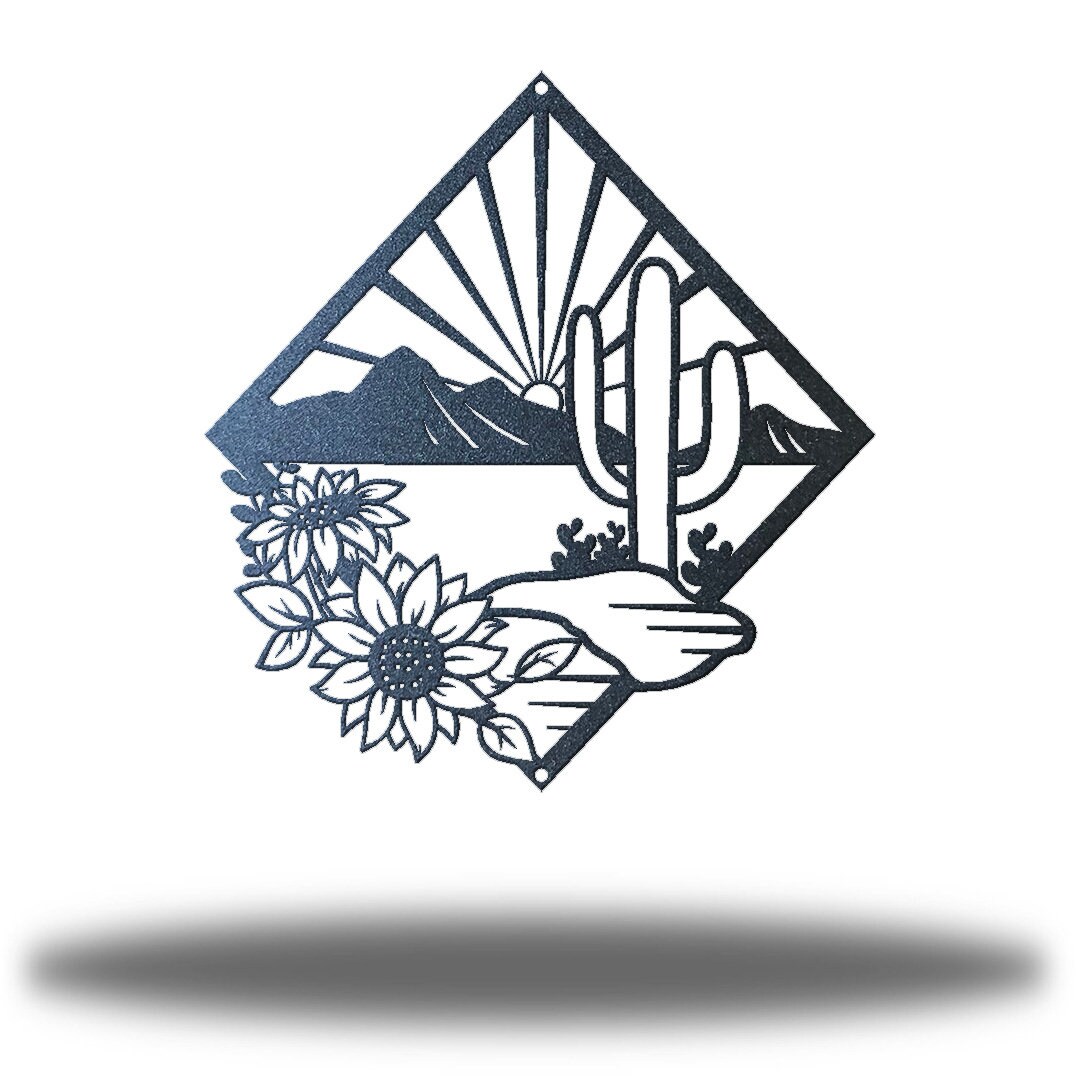 Desert Scene Metal Wall Art - Etsy