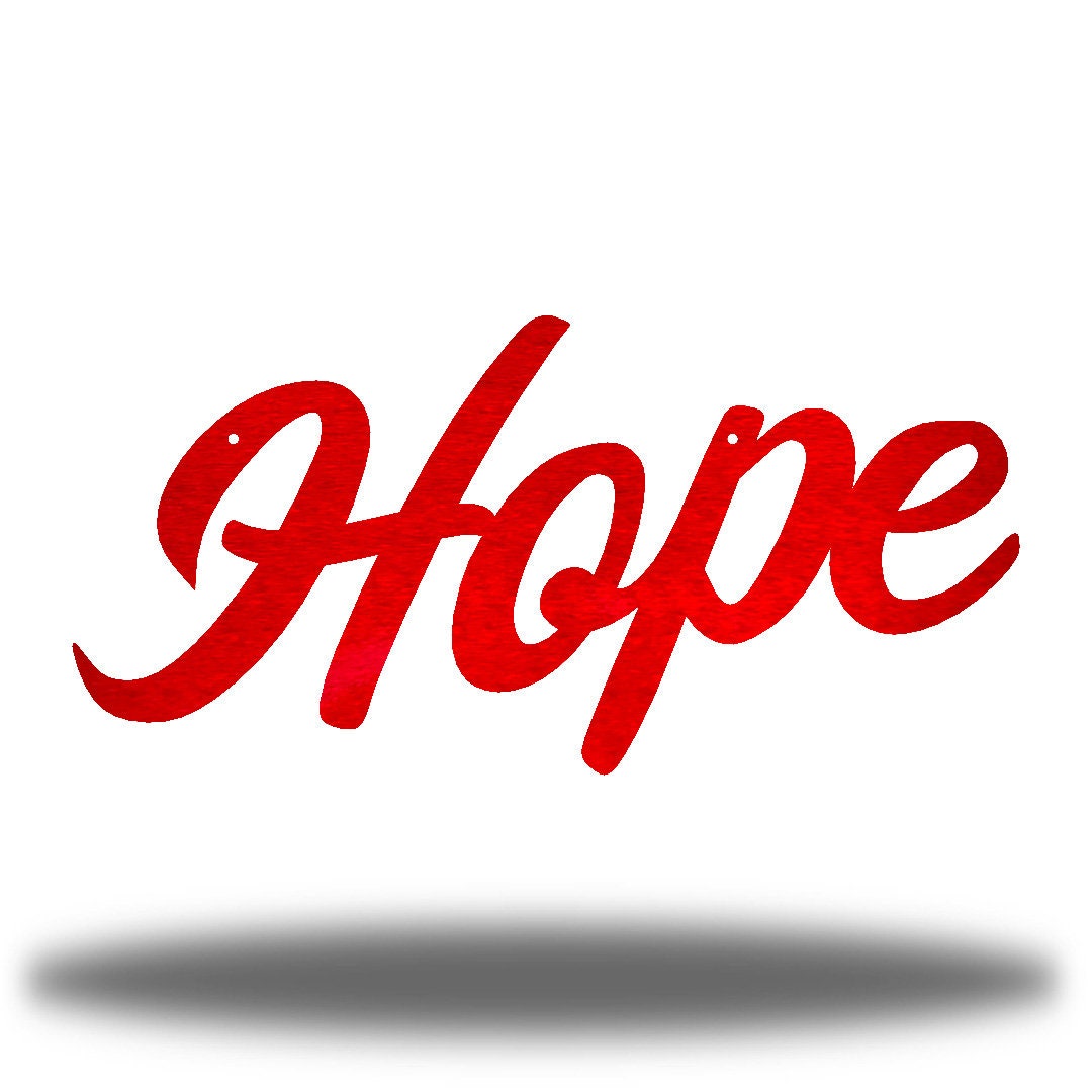 Hope Cursive Word Metal Sign Wall Decor | Etsy