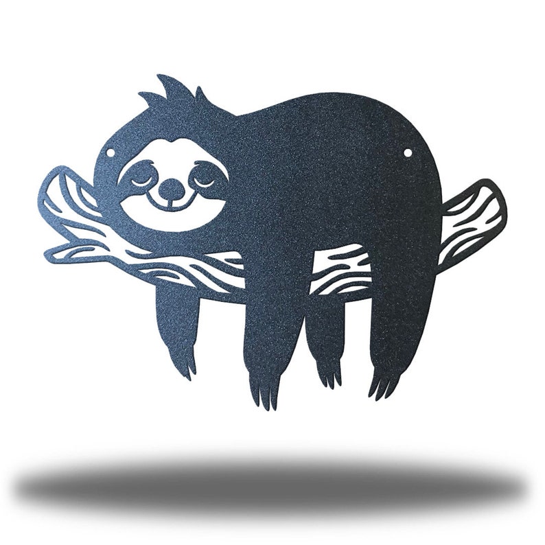Lazy Sloth Metal Wall Art | Cute Animal Steel Wall Decor - Etsy