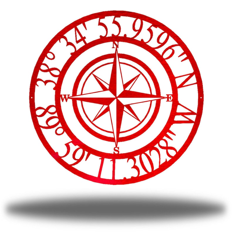 Compass Custom Outdoor Metal Wall Art Decor - Etsy