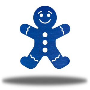 Gingerbread Man Christmas Metal Wall Art Holiday Steel Decor - Etsy