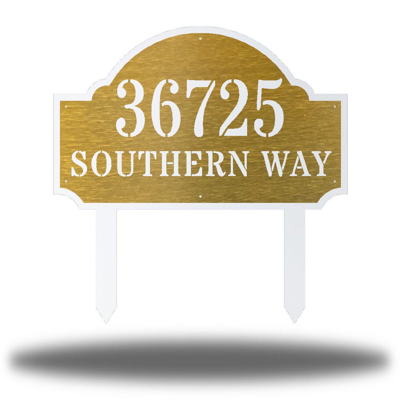 Double Sided Coastal Deluxe Metal Address Yard Sign - Etsy