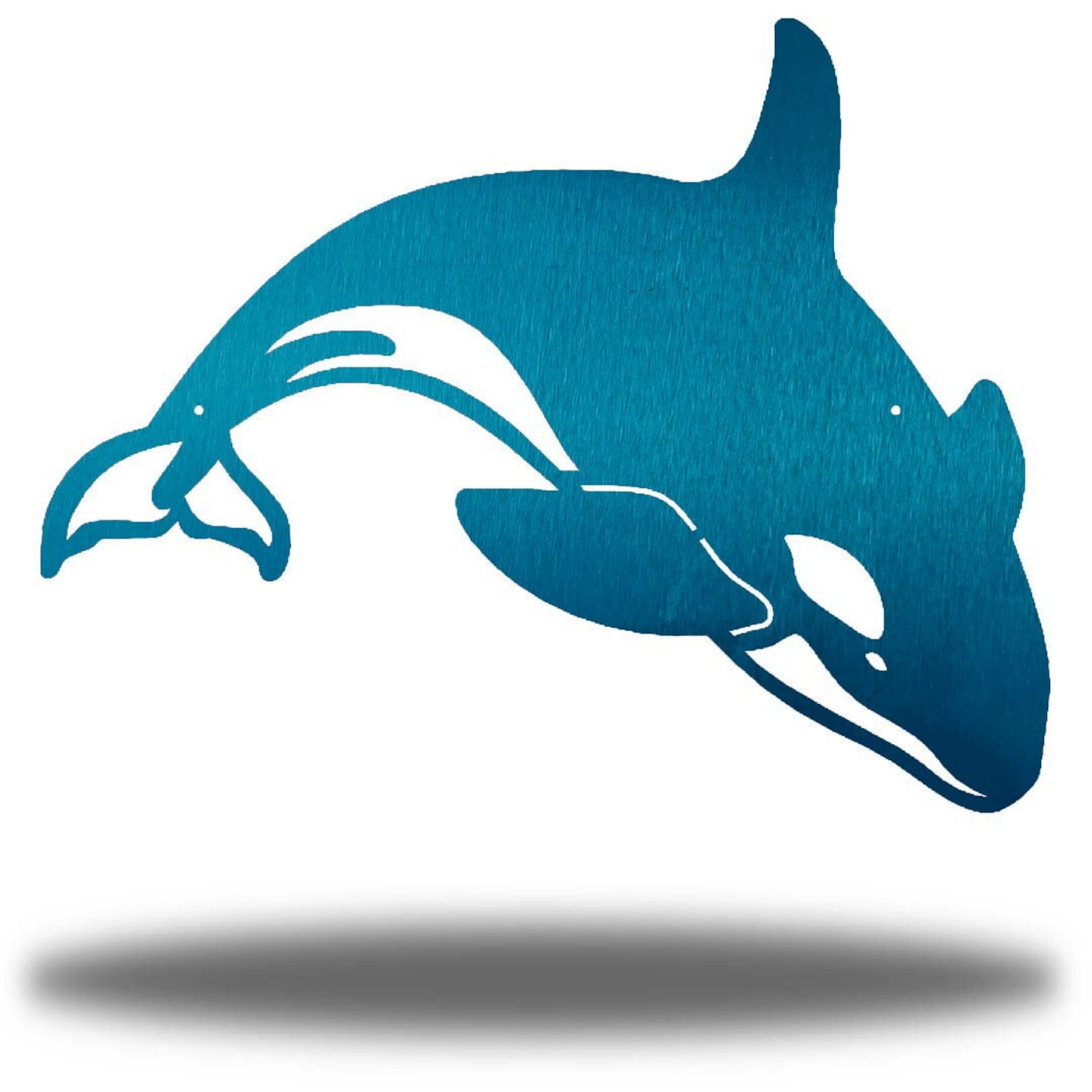 Orca Coastal Beach Metal Wall Art - Etsy