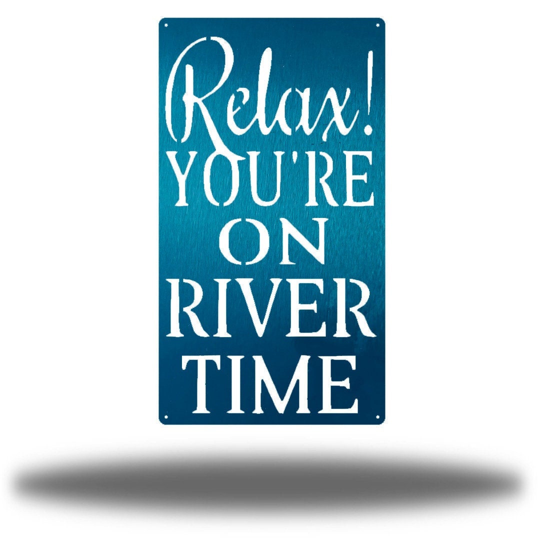 River Time Metal Wall Art Sign - Etsy