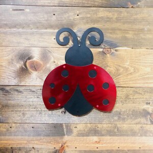Lady Bug Garden Decor Metal Art Hanging Wall Sign - Etsy