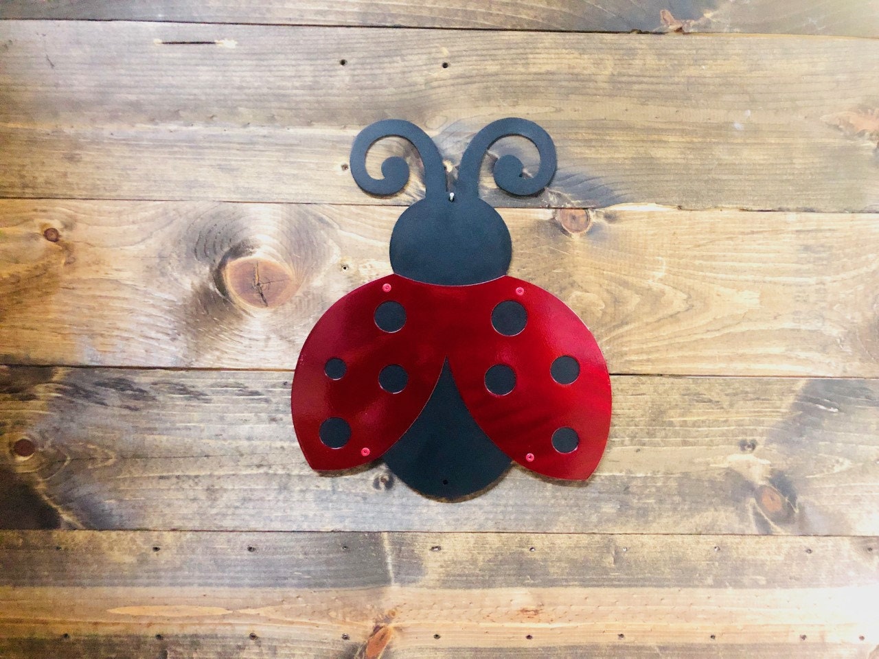 Lady Bug Garden Decor Metal Art Hanging Wall Sign - Etsy