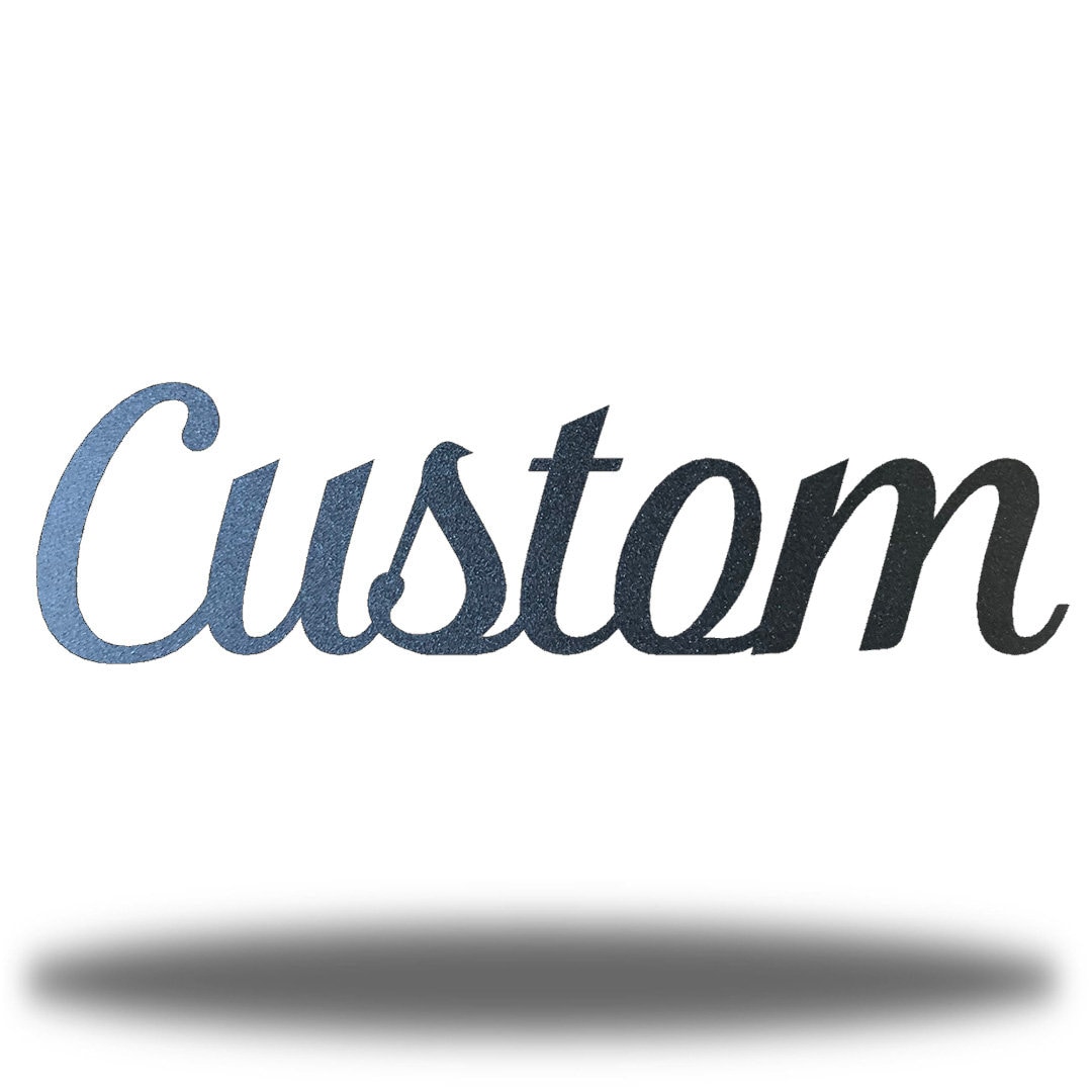 Custom Cursive Word Metal Wall Decor | Steel Personalized Wall Art 1-4 ...