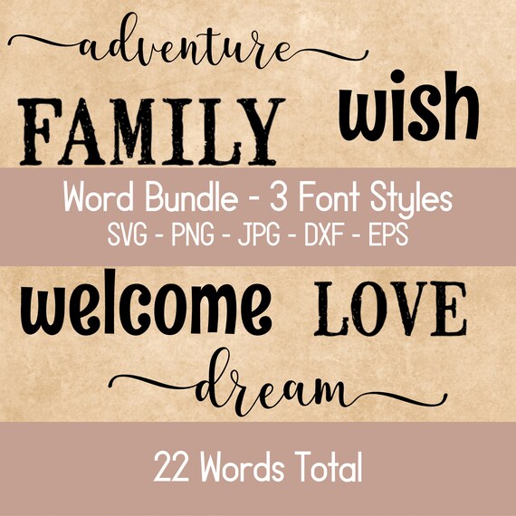 Word Bundle Cursive Svg Print Svg Word Bundle Svg - Etsy Canada
