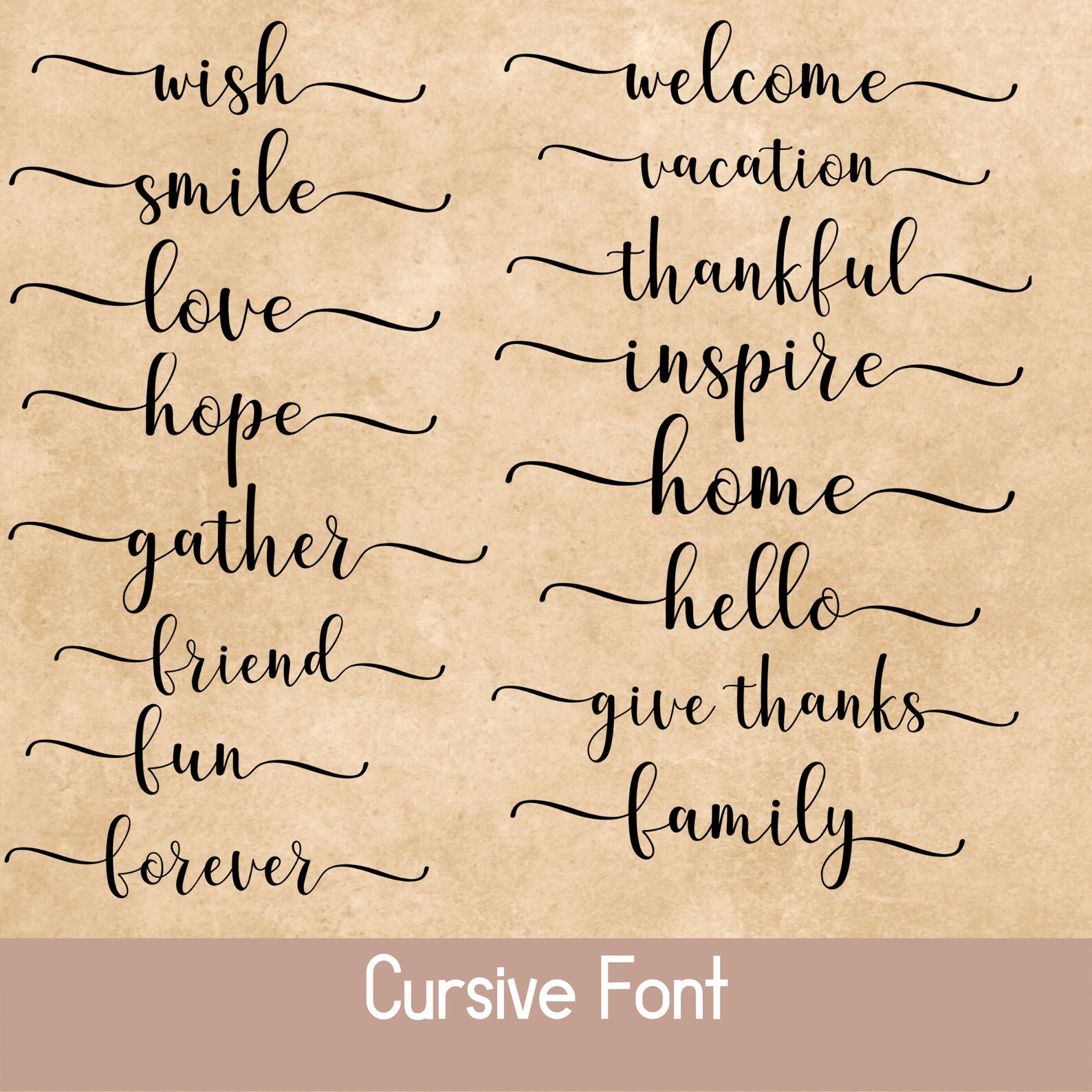 Word Bundle, Cursive Svg, Print Svg, Word Bundle Svg, Scrapbooking ...