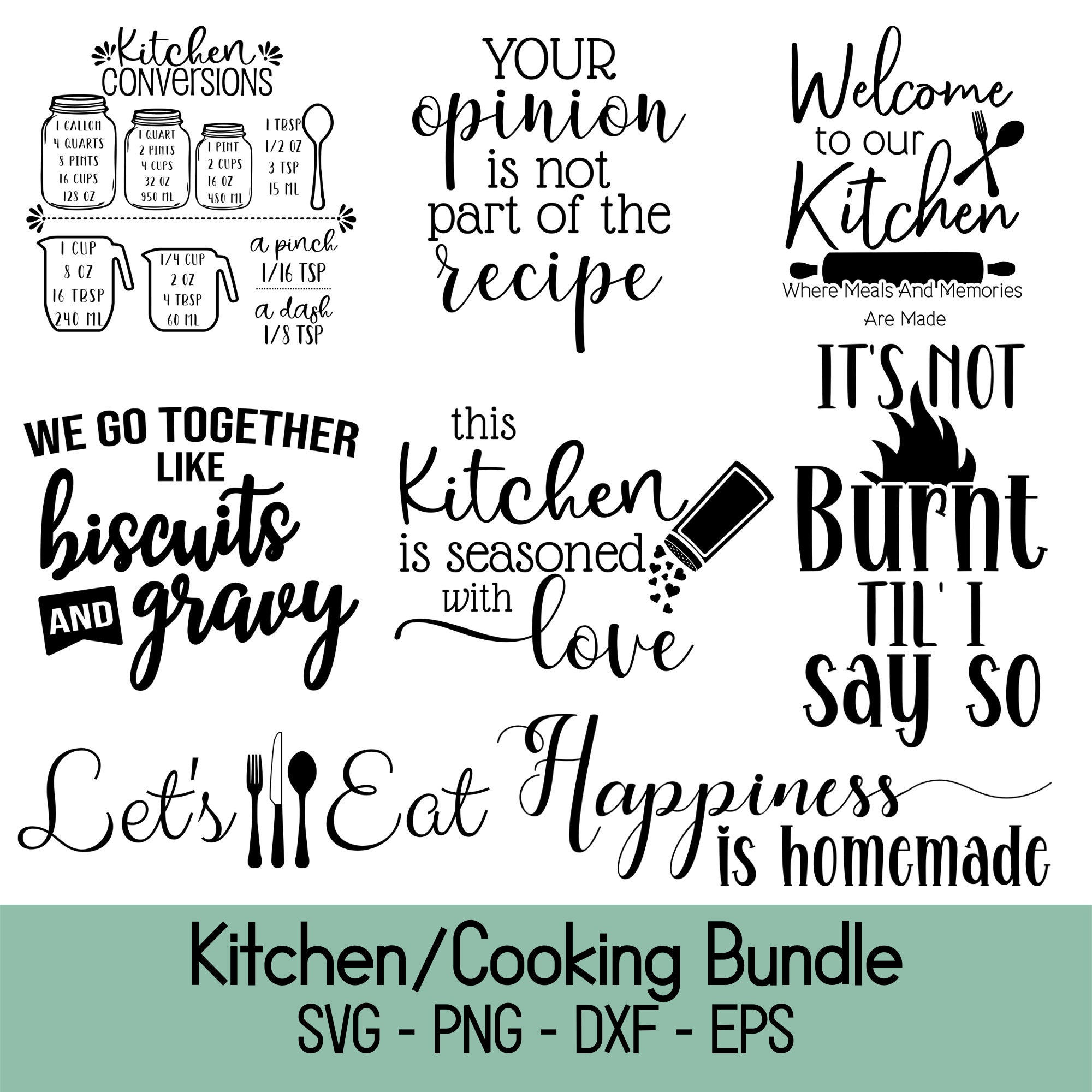 Kitchen Svg, Cooking Svg, Kitchen Bundle, Cooking Bundle, Kitchen ...