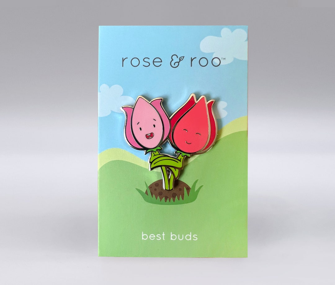 Best Buds Flower Enamel Pin - Etsy