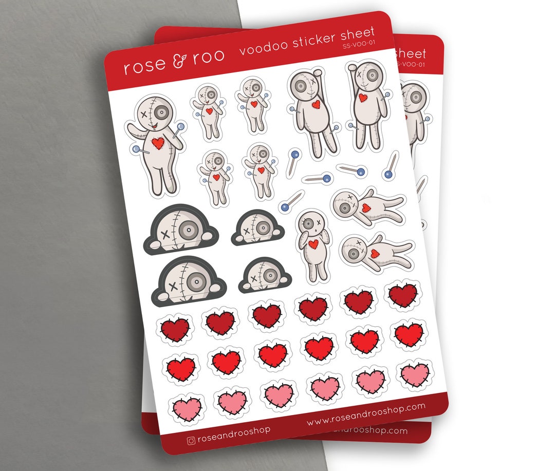 Voodoo Sticker Sheet, A6, Vinyl - Etsy
