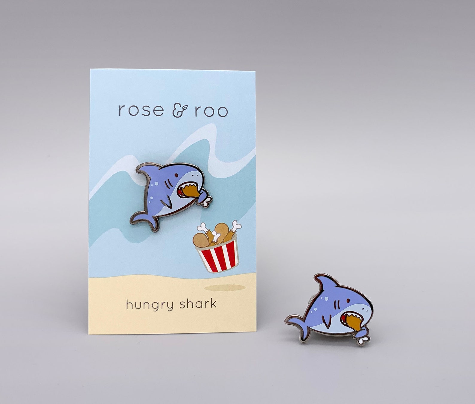 Shark Enamel Pin Hungry Shark - Etsy