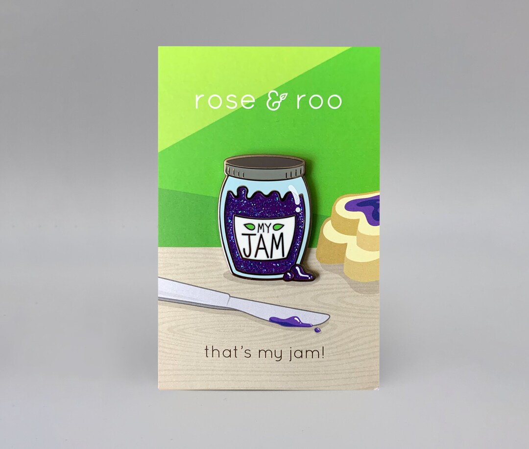 That's My Jam! Glitter Enamel Pin - Etsy