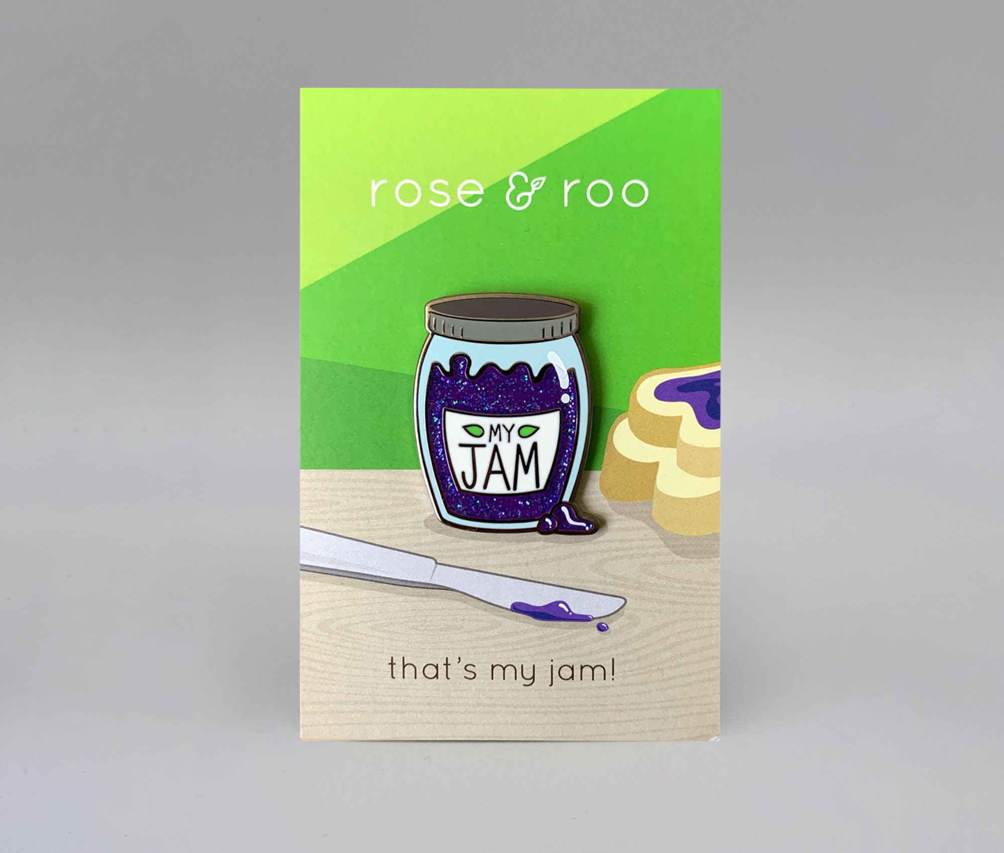 That's My Jam! Glitter Enamel Pin - Etsy