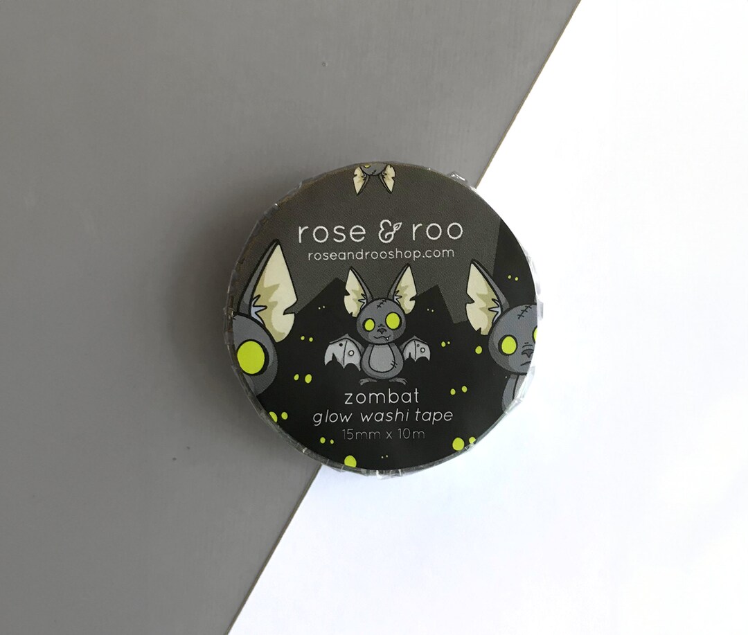 Zombat Glow-in-the-dark Washi Tape - Etsy