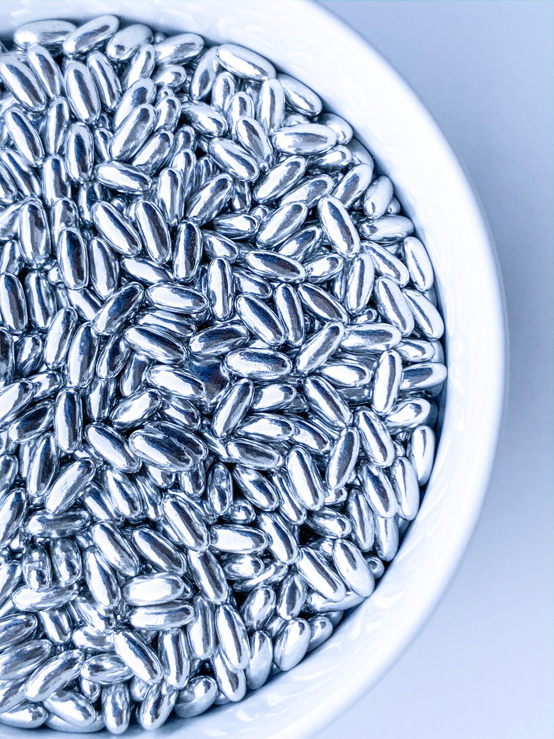 Silver Drops Metallic Dragees, Shaped Sprinkles, Cake Sprinkle ...