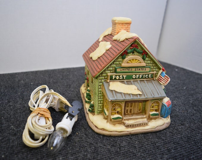 1987 Lefton Colonial Christmas Village United States Post Office ...