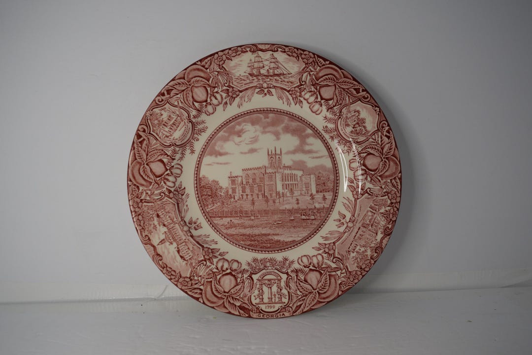 Wedgwood Pink Plate Capitol Milledgeville Georgia Transylvania Club ...