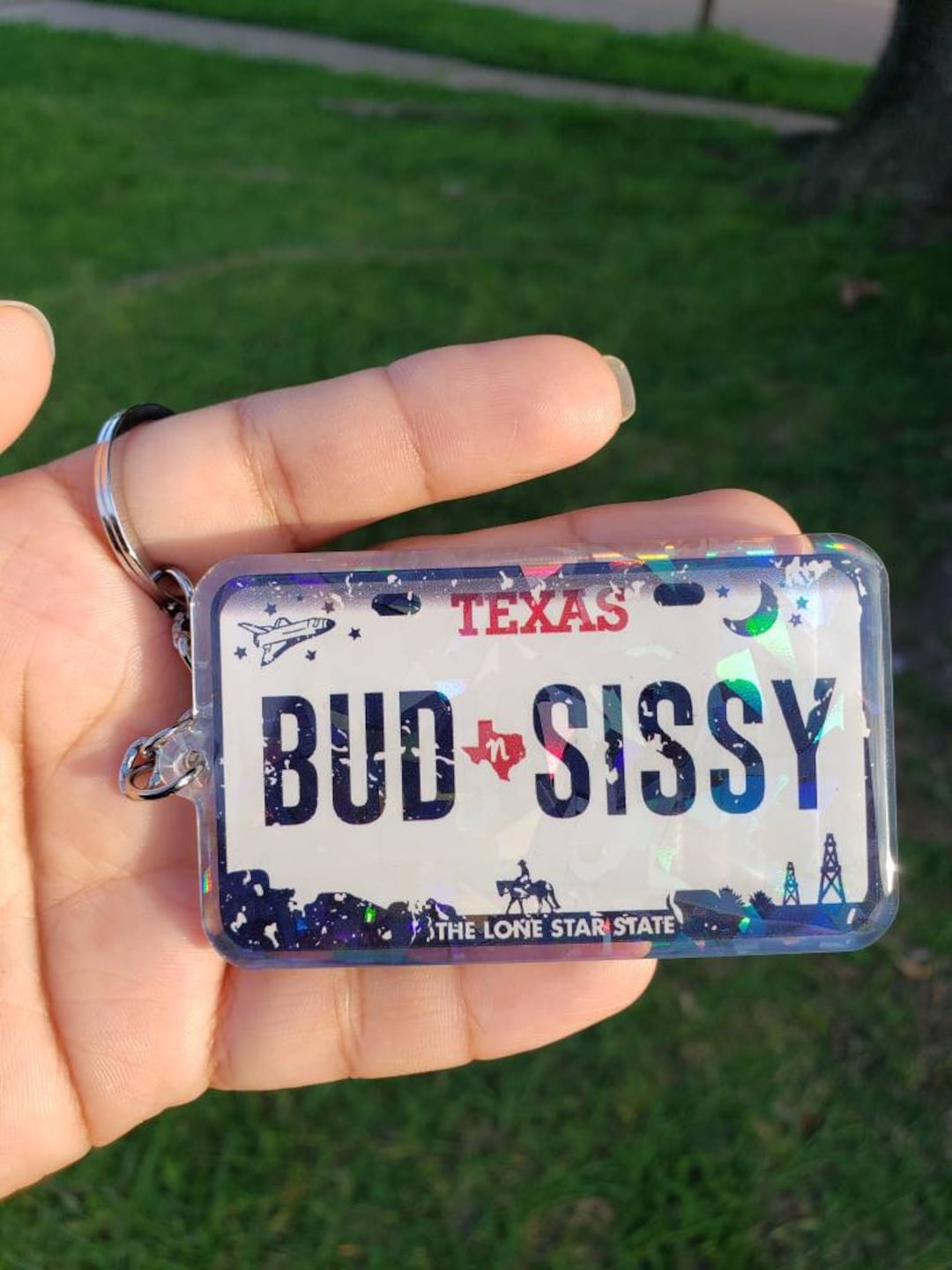 Urban Cowboy Bud and Sissy 3 Inch License Plate Keychain - Etsy