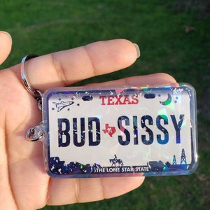 Urban Cowboy Bud and Sissy 3 Inch License Plate Keychain - Etsy