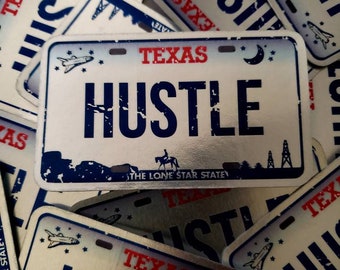Texas License Plate Sticker - Etsy