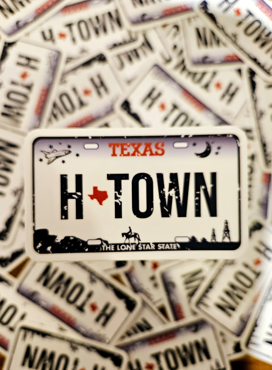 HTOWN License Plate Sticker - Etsy