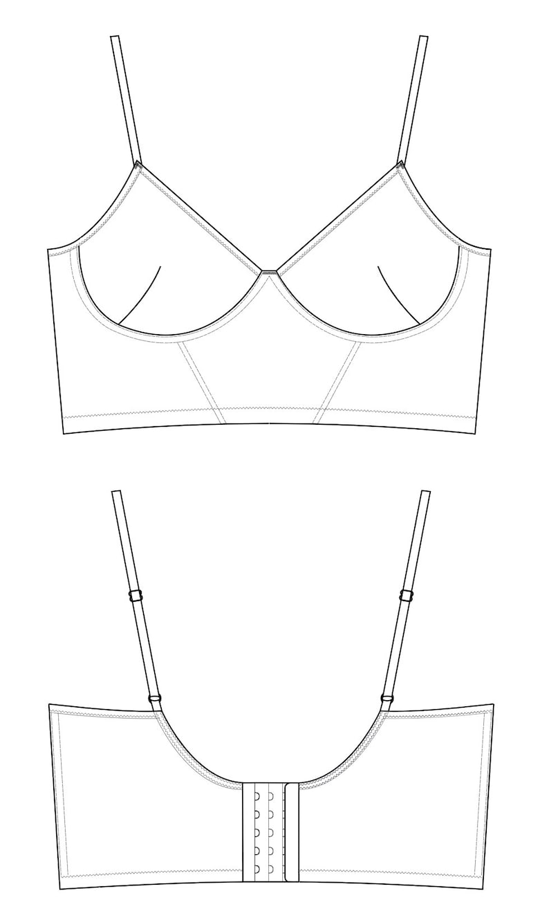 Mésange Underwire Bra, 28AA-48H, PDF Sewing Pattern - Etsy