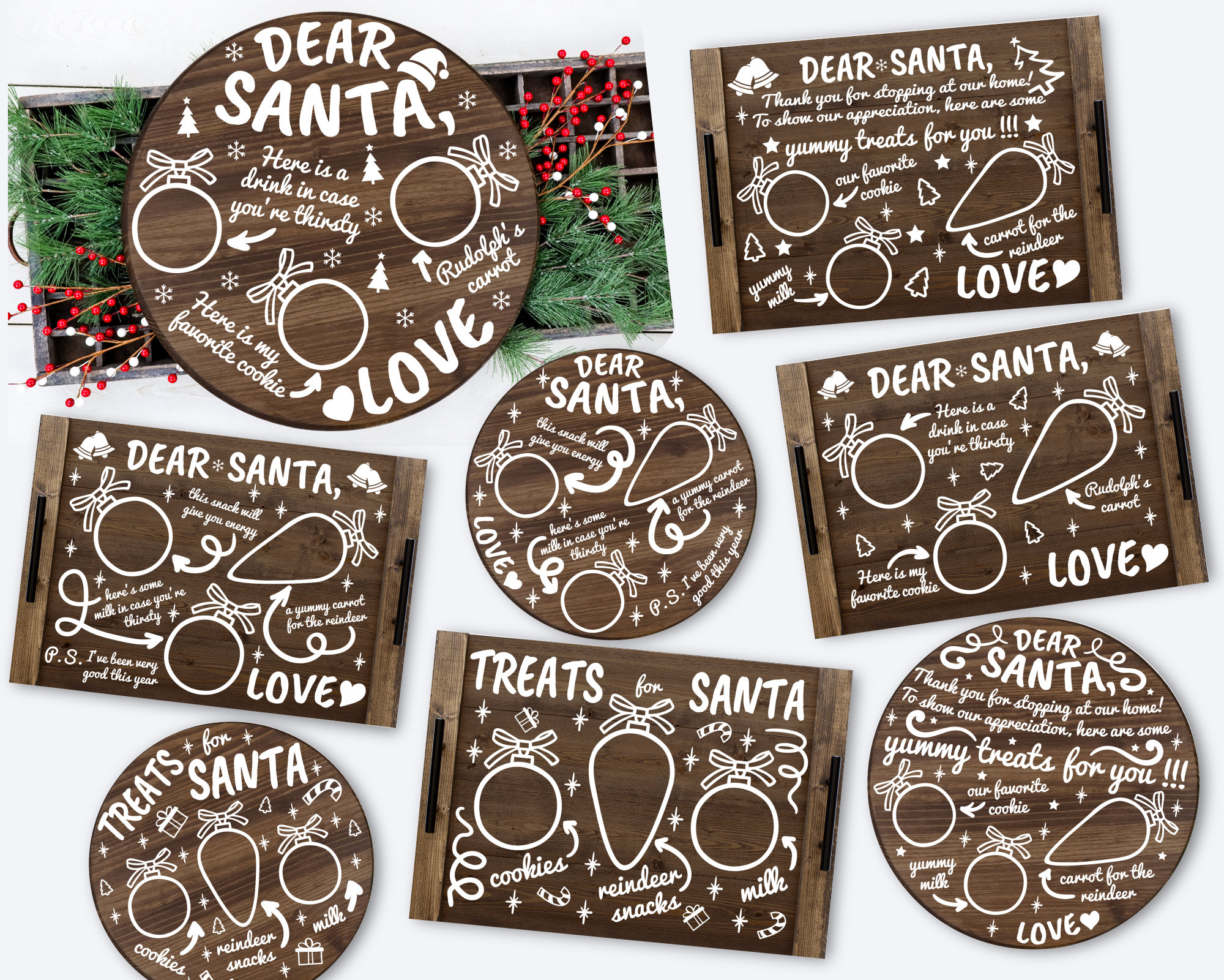 Paper, Party & Kids Papercraft Dear Santa tray svg cookies for Santa ...