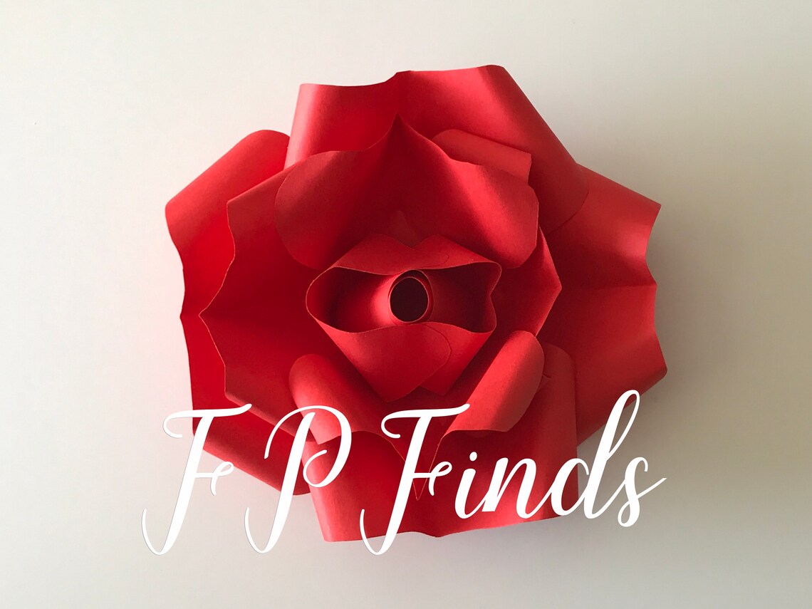 Printable Giant Paper Rose PDF Svg Paper Flower Template - Etsy
