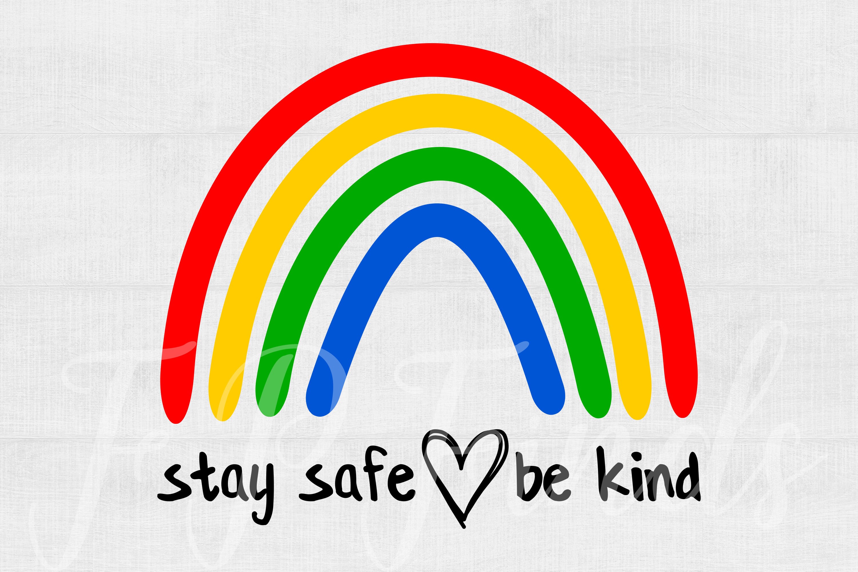 Rainbow Stay Safe Be Kind SVG archivos para Cricut archivos | Etsy