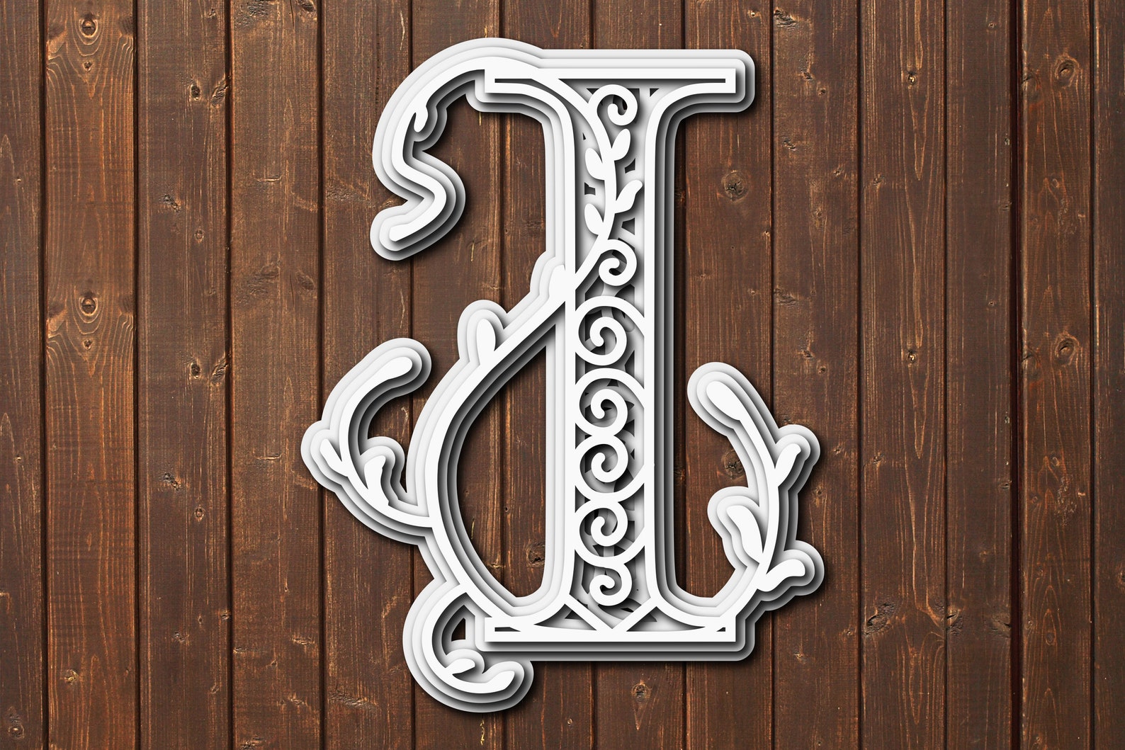 Letter I Laser Cut File SVG Floral Letter SVG Glowforge Svg - Etsy