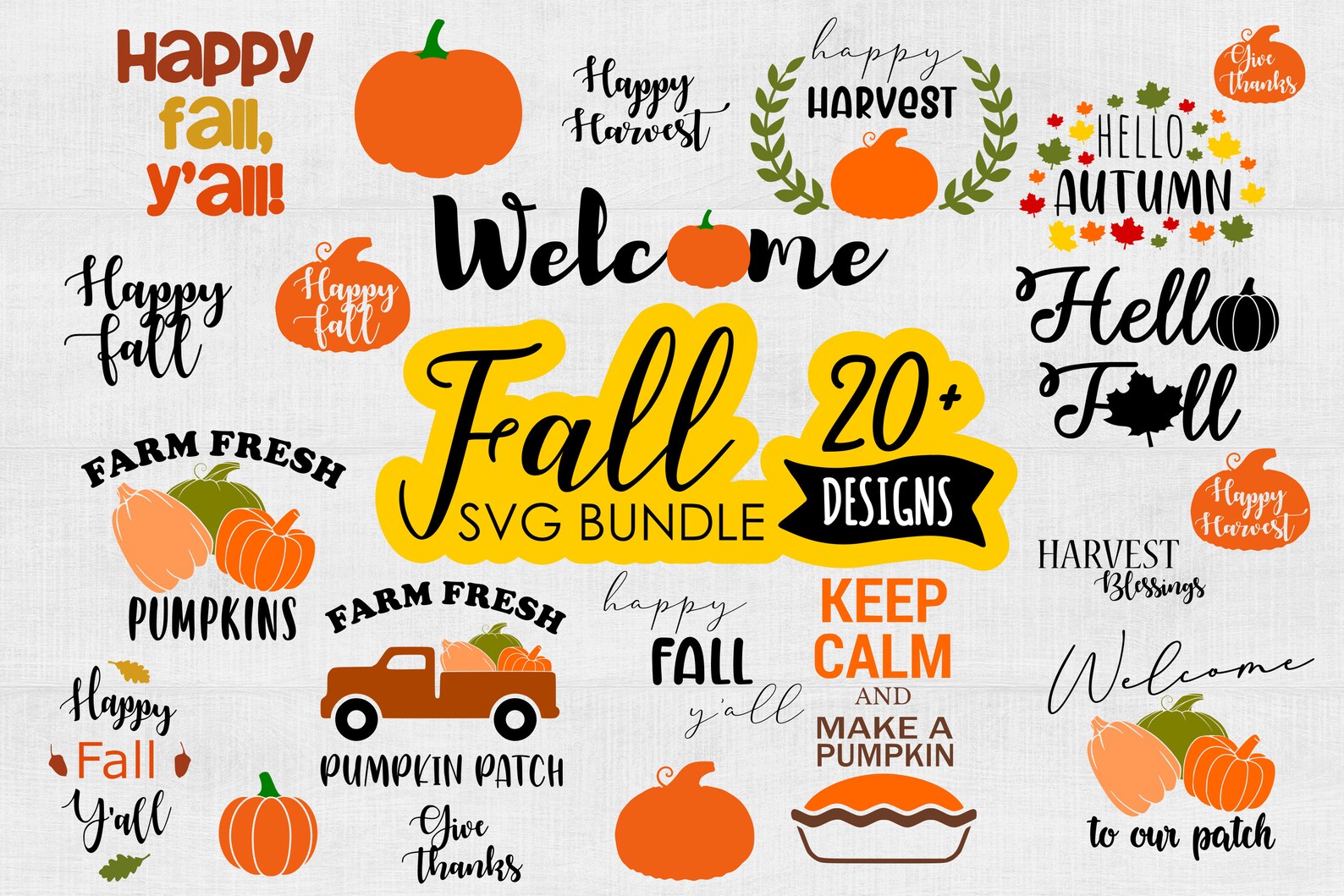 Fall SVG Bundle SVG Files for Cricut Cuttable Files | Etsy