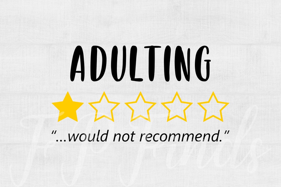 Adulting Would Not Recommend SVG Files for Cricut Svg Dxf - Etsy