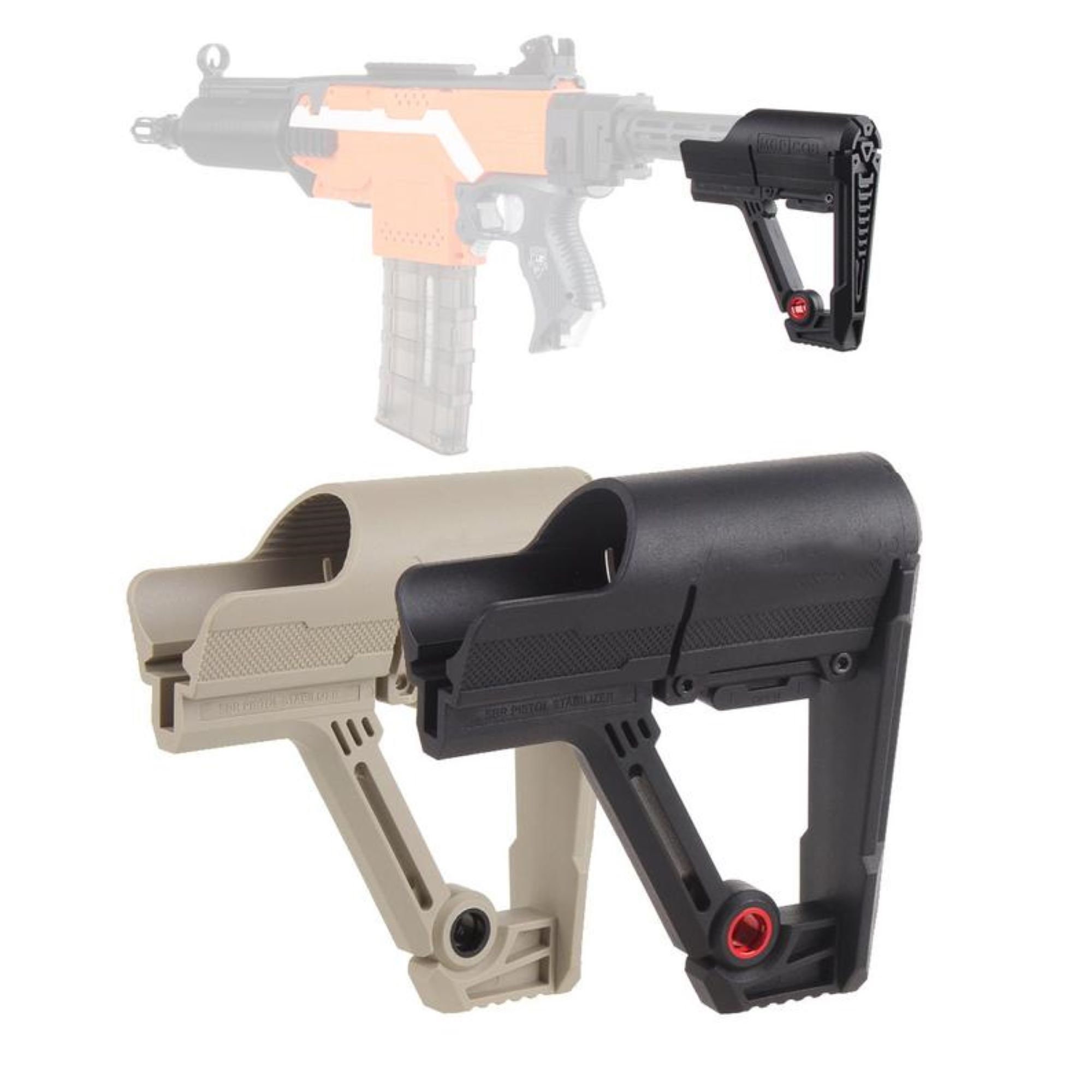 SBR Shoulder Stock Attachment for Nerf Worker Mod Stock Core | Etsy