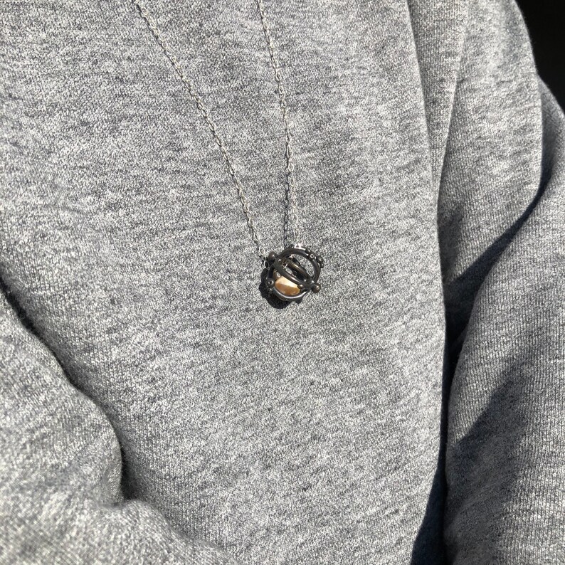 Barnacle Pearl Cage / Sterling Silver Pearl Pendant Necklace - Etsy