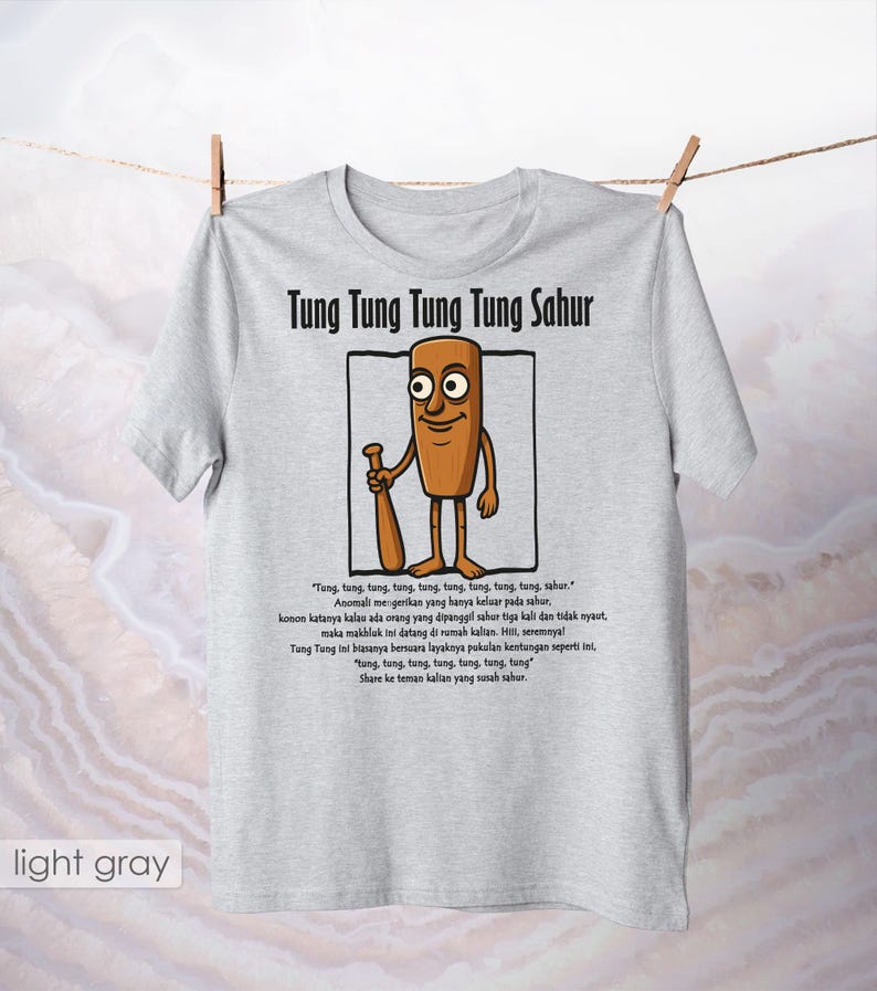 Tung Tung Sahur T-shirt / Italian Brainrot Adult Apparel / Funny ...