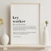 Key Worker Definition Print, Nursery Key Worker Gift, Nursery Key ...