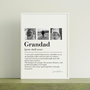 Personalised Grandad Picture Collage Memorable Gift for Grandad ...
