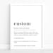 Custom Definition Print, Custom Wall Art, Dictionary Definition, Custom ...
