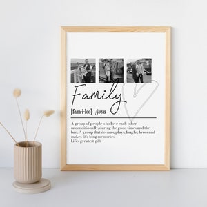 Personalised Family Picture Collage Memorable Gift for Family, Mum ...