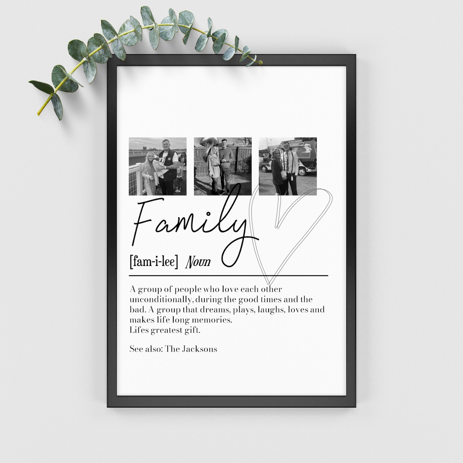 Personalised Family Picture Collage Memorable Gift for Family, Mum ...