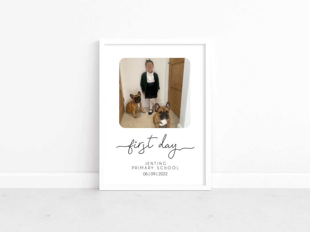 Personalised First Day of School Photo Print: Keepsake Wall Art ...