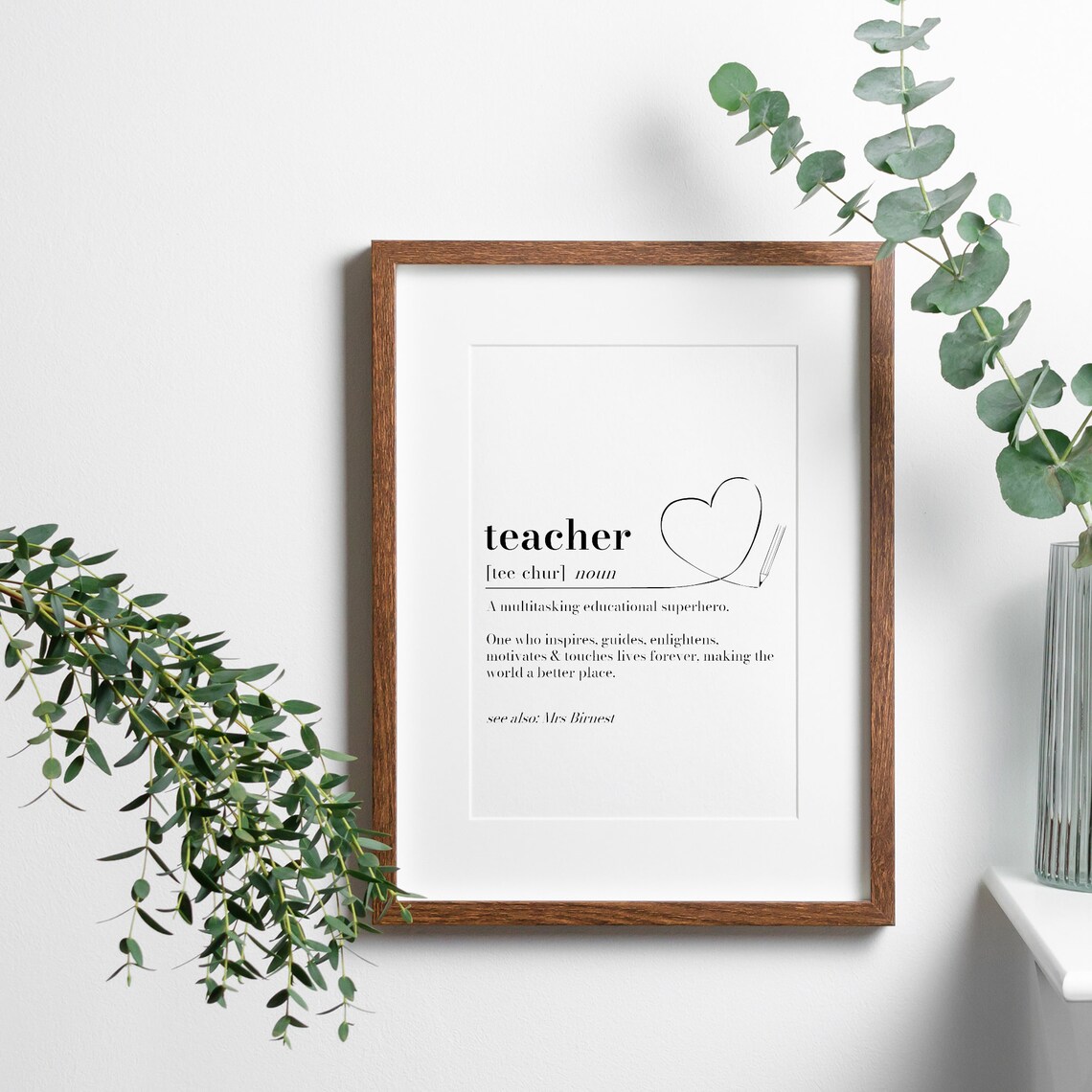 Teacher Definition Print, Teacher Gift, Thank You Teacher Gift, Teacher ...