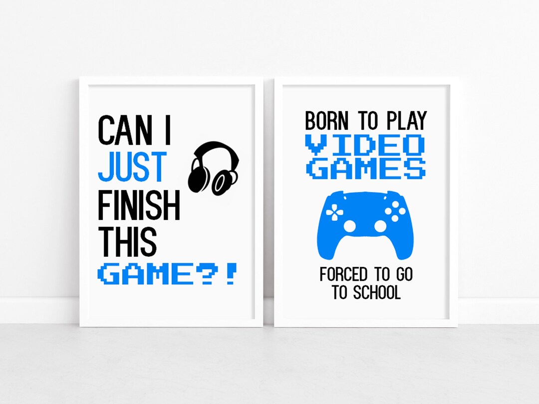 Gamer Prints A4 A5 Set of Prints, Mix and Match, Game Room, Prints for ...
