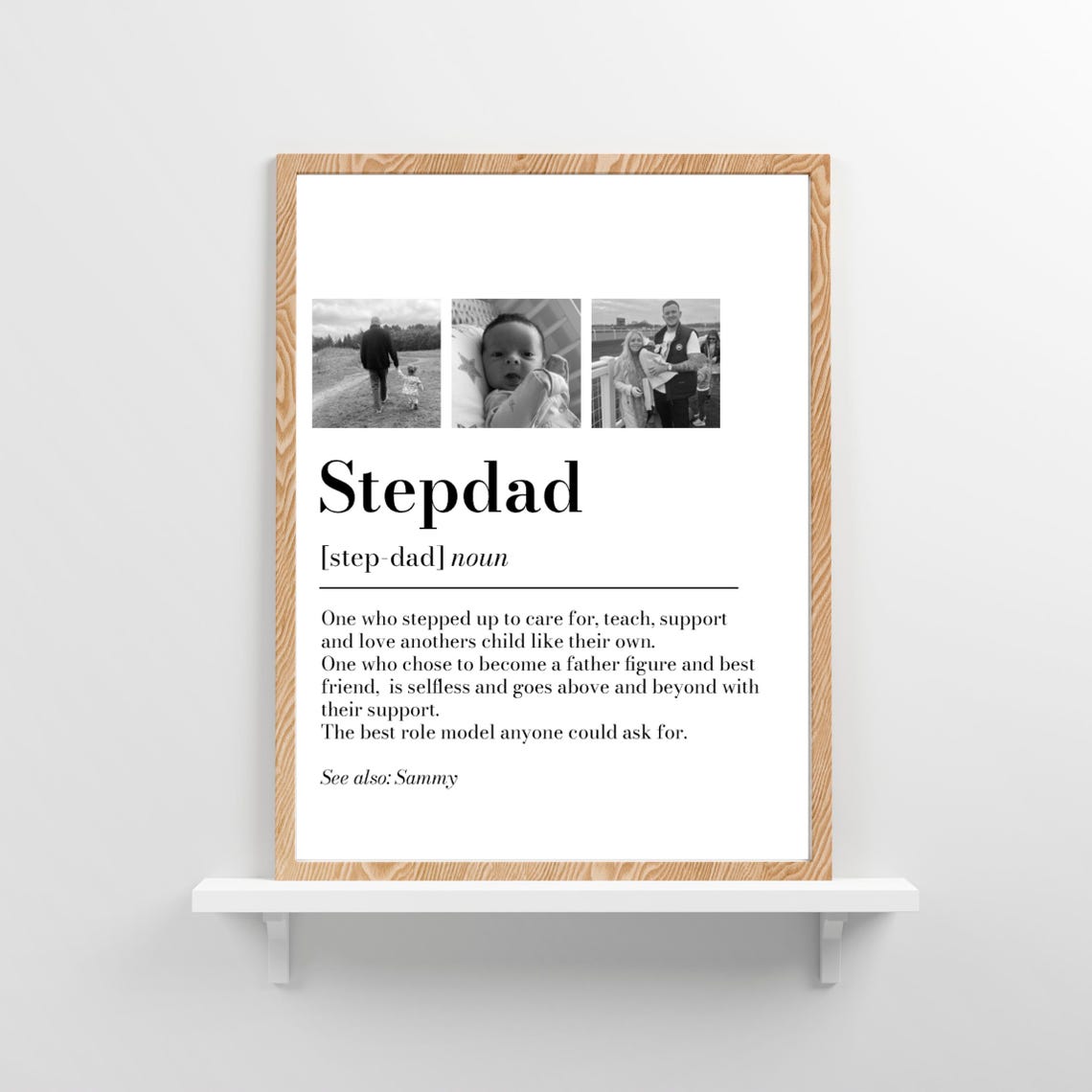 Personalised Stepdad Picture Collage Memorable Gift for Step-dad ...