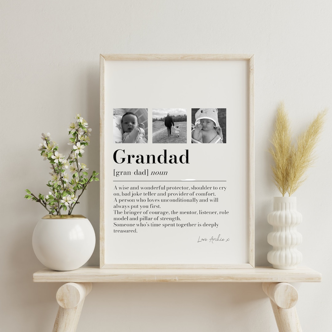 Personalised Grandad Picture Collage Memorable Gift for Grandad ...