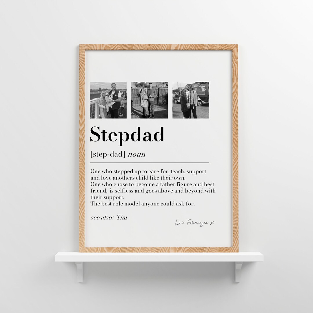 Personalised Stepdad Picture Collage Memorable Gift for Step-dad ...